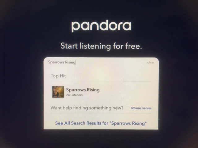We are on PANDORA!! – Indie/Folk/Christian music with a heart…